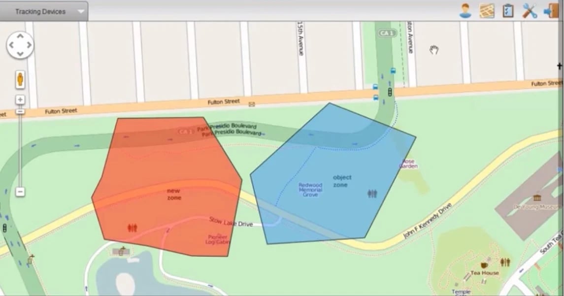 Example of a geofence(Source: Wikipedia )